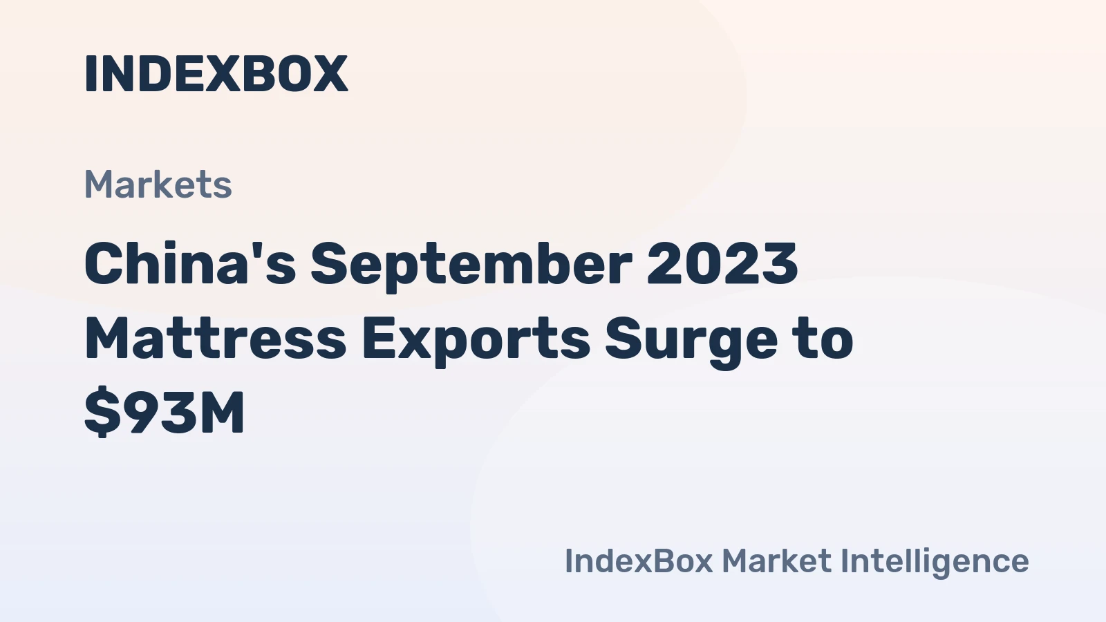 China's September 2023 Mattress Exports Surge to $93M