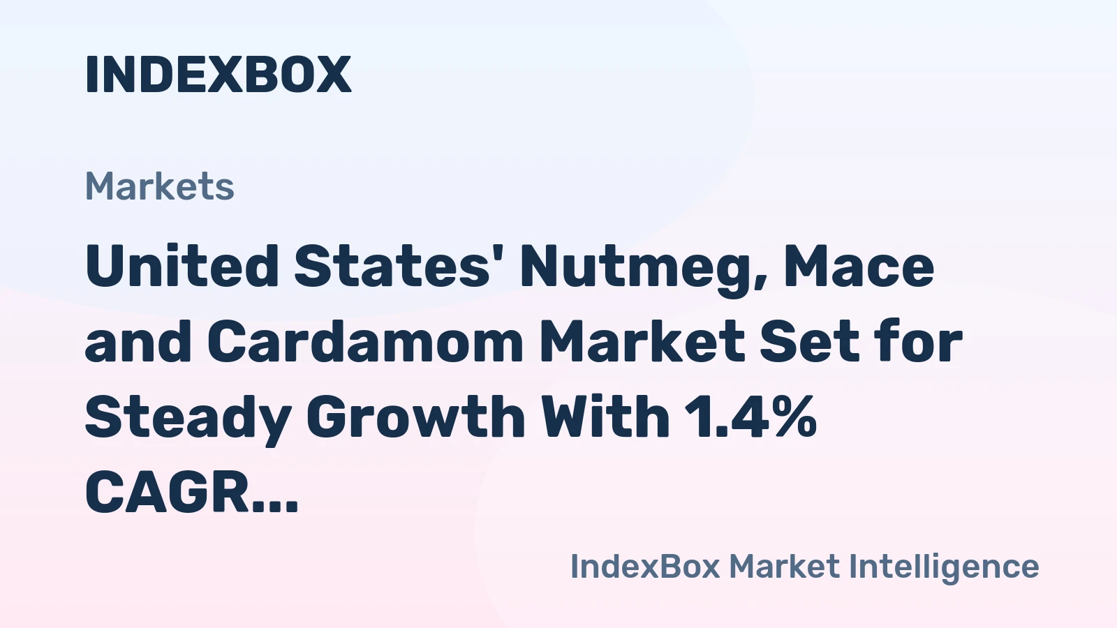 United States' Nutmeg, Mace and Cardamom Market Set for Steady Growth With 1.4% CAGR Through 2035