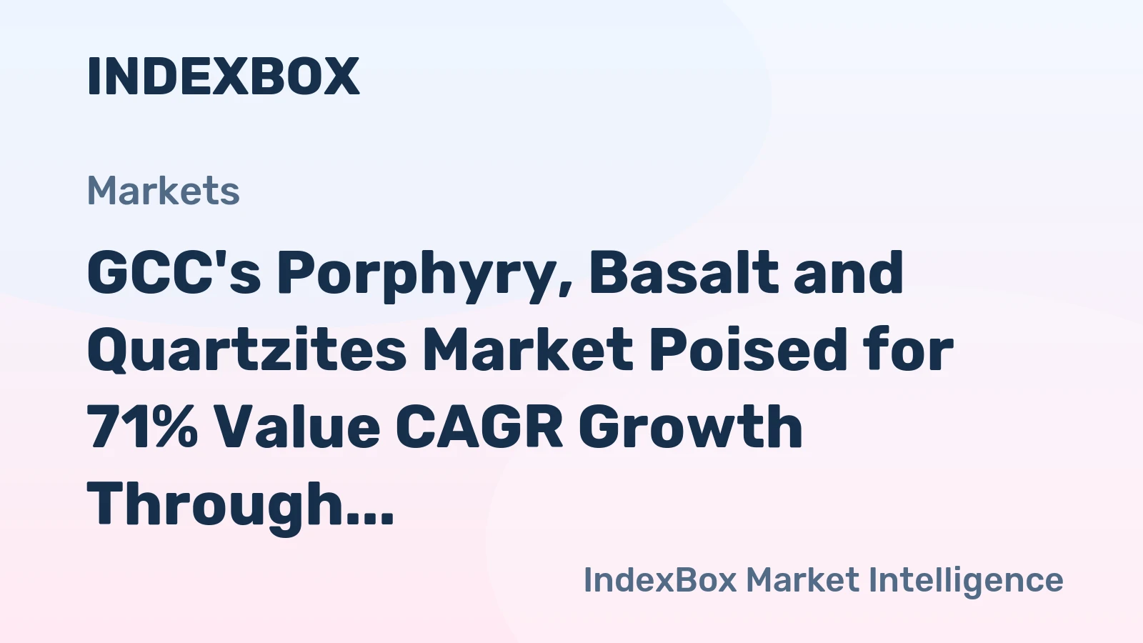 GCC's Porphyry, Basalt and Quartzites Market Poised for 71% Value CAGR Growth Through 2035