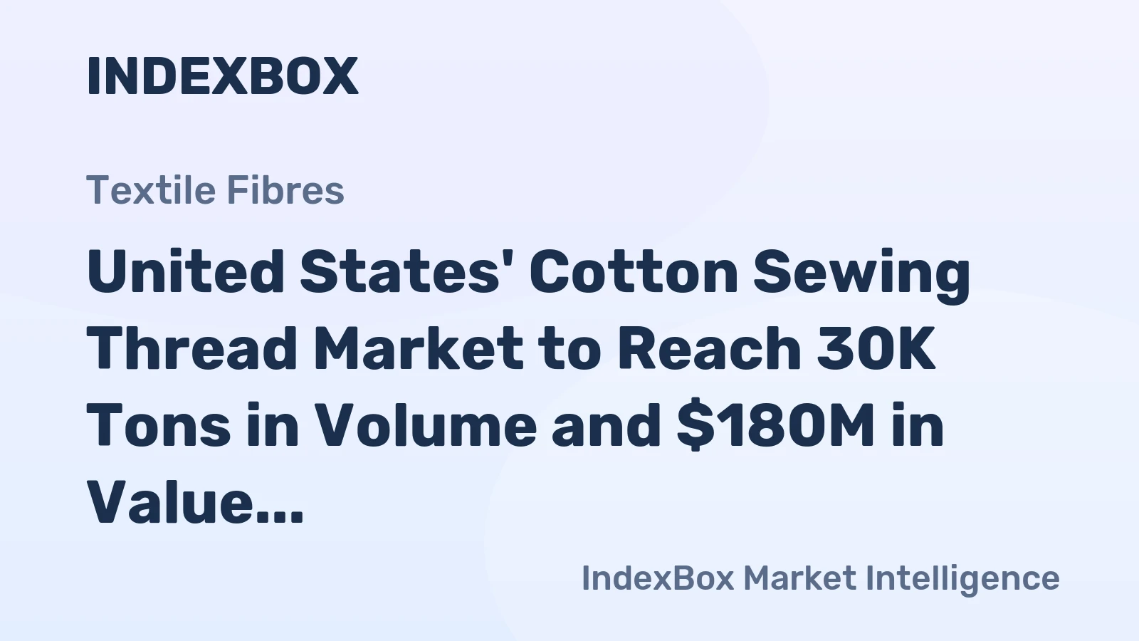 United States' Cotton Sewing Thread Market to Reach 30K Tons in Volume and $180M in Value by 2035