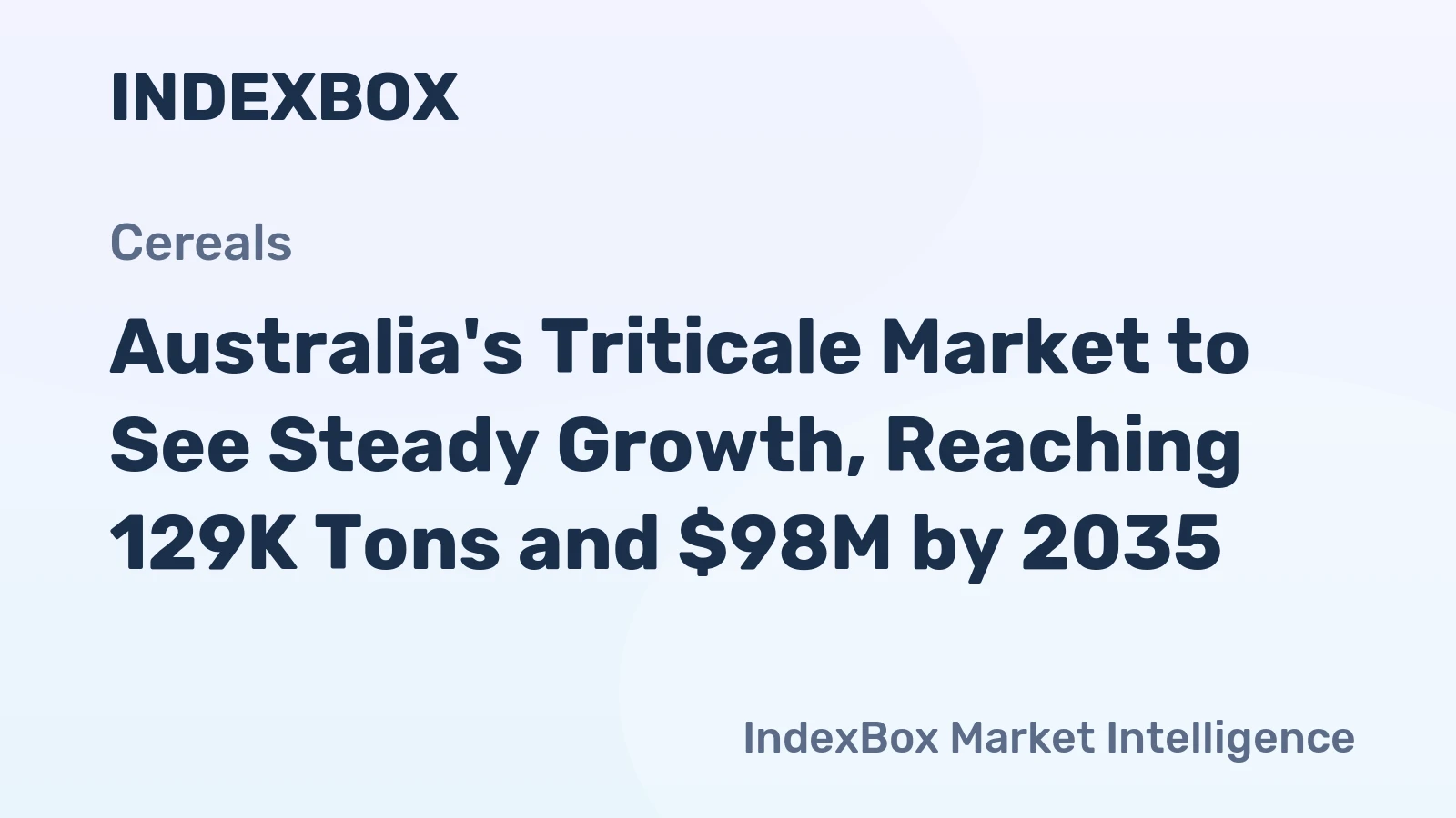 Australia's Triticale Market to See Steady Growth, Reaching 129K Tons and $98M by 2035