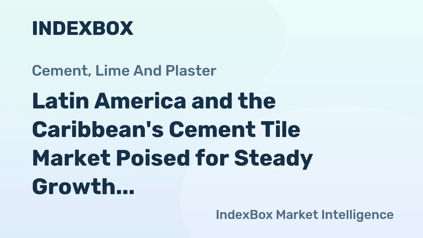 Latin America and the Caribbean's Cement Tile Market Poised for Steady Growth With 2.0% CAGR in Value Through 2035