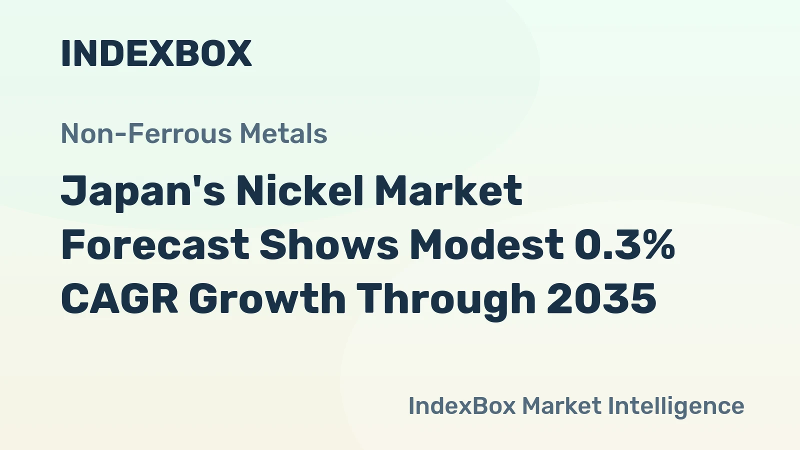 Japan's Nickel Market Forecast Shows Modest 0.3% CAGR Growth Through 2035