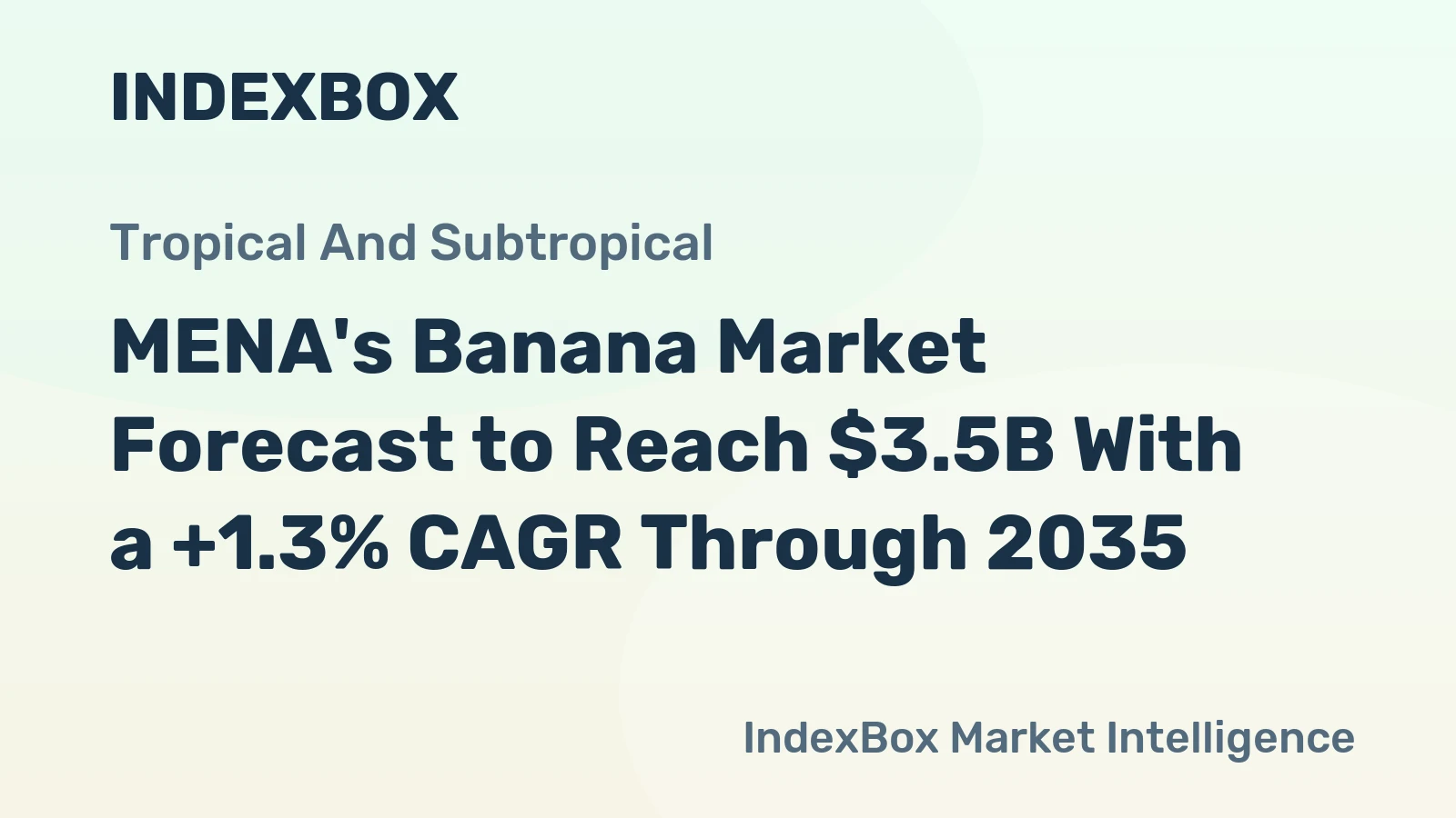 MENA's Banana Market Forecast to Reach $3.5B With a +1.3% CAGR Through 2035