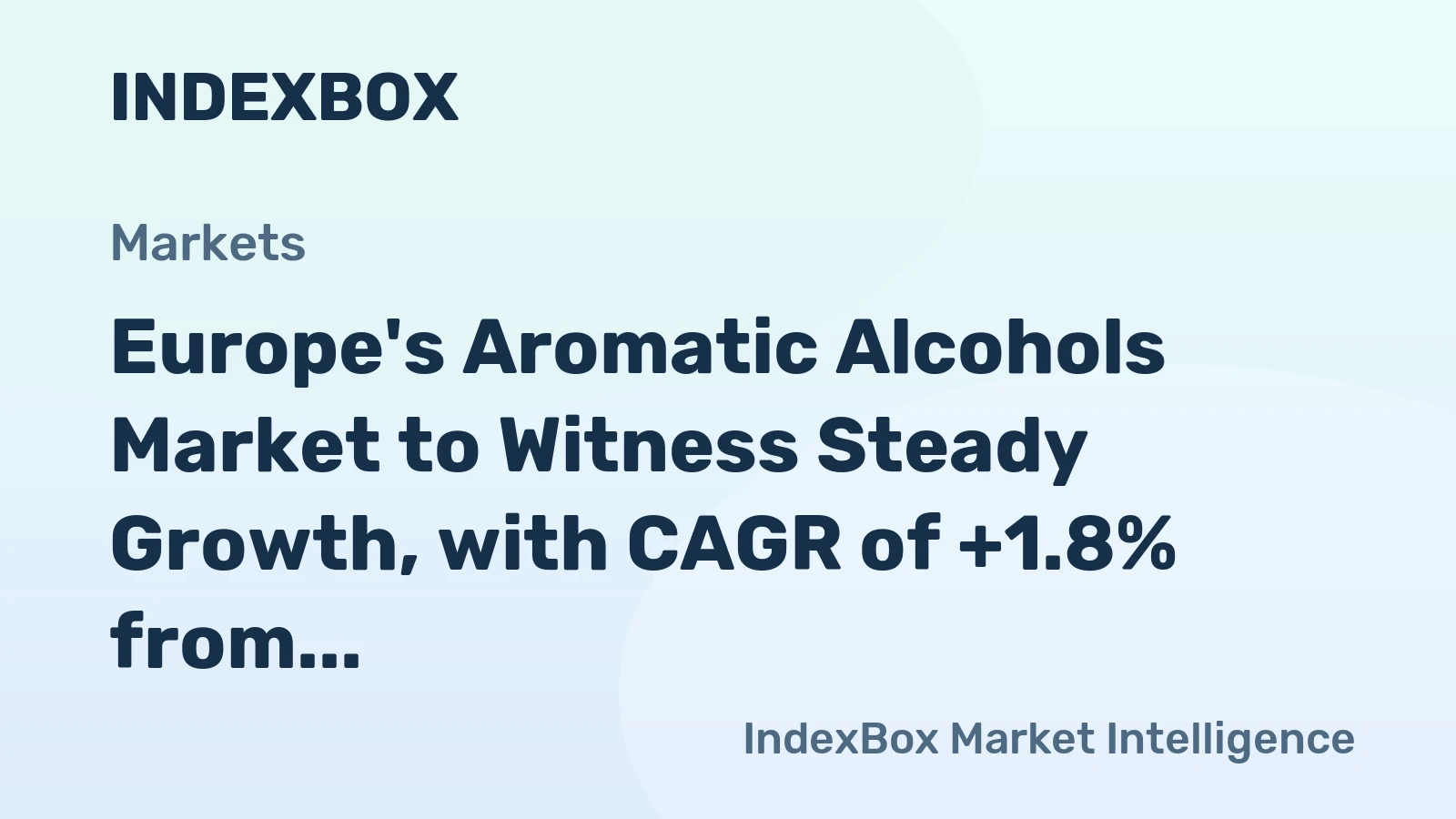 Europe's Aromatic Alcohols Market to Witness Steady Growth, with CAGR of +1.8% from 2024 to 2035