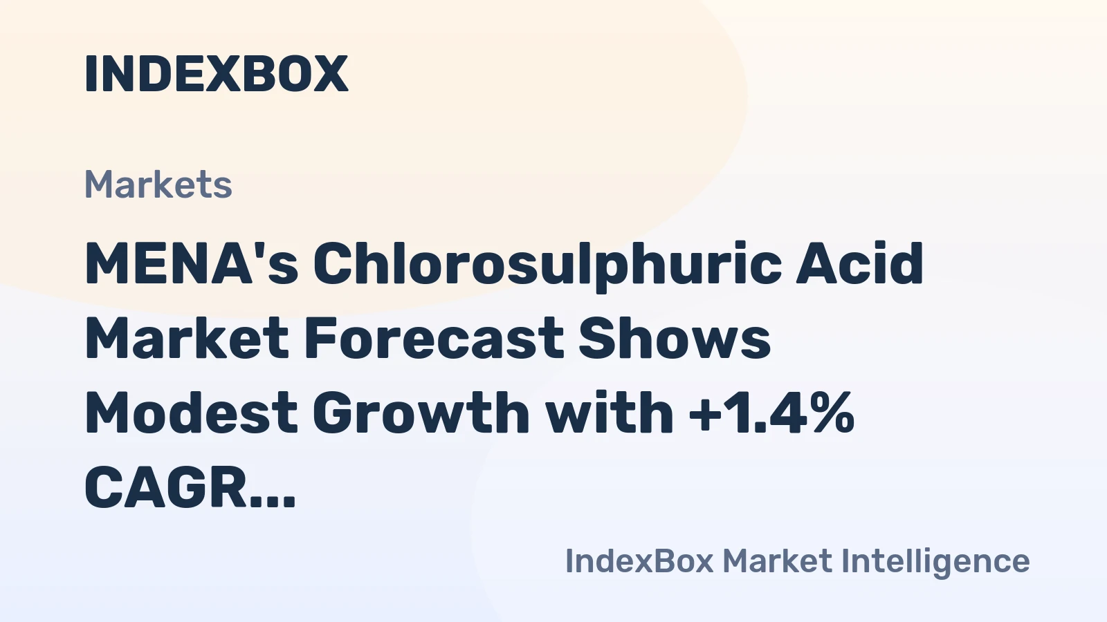 MENA's Chlorosulphuric Acid Market Forecast Shows Modest Growth with +1.4% CAGR Through 2035