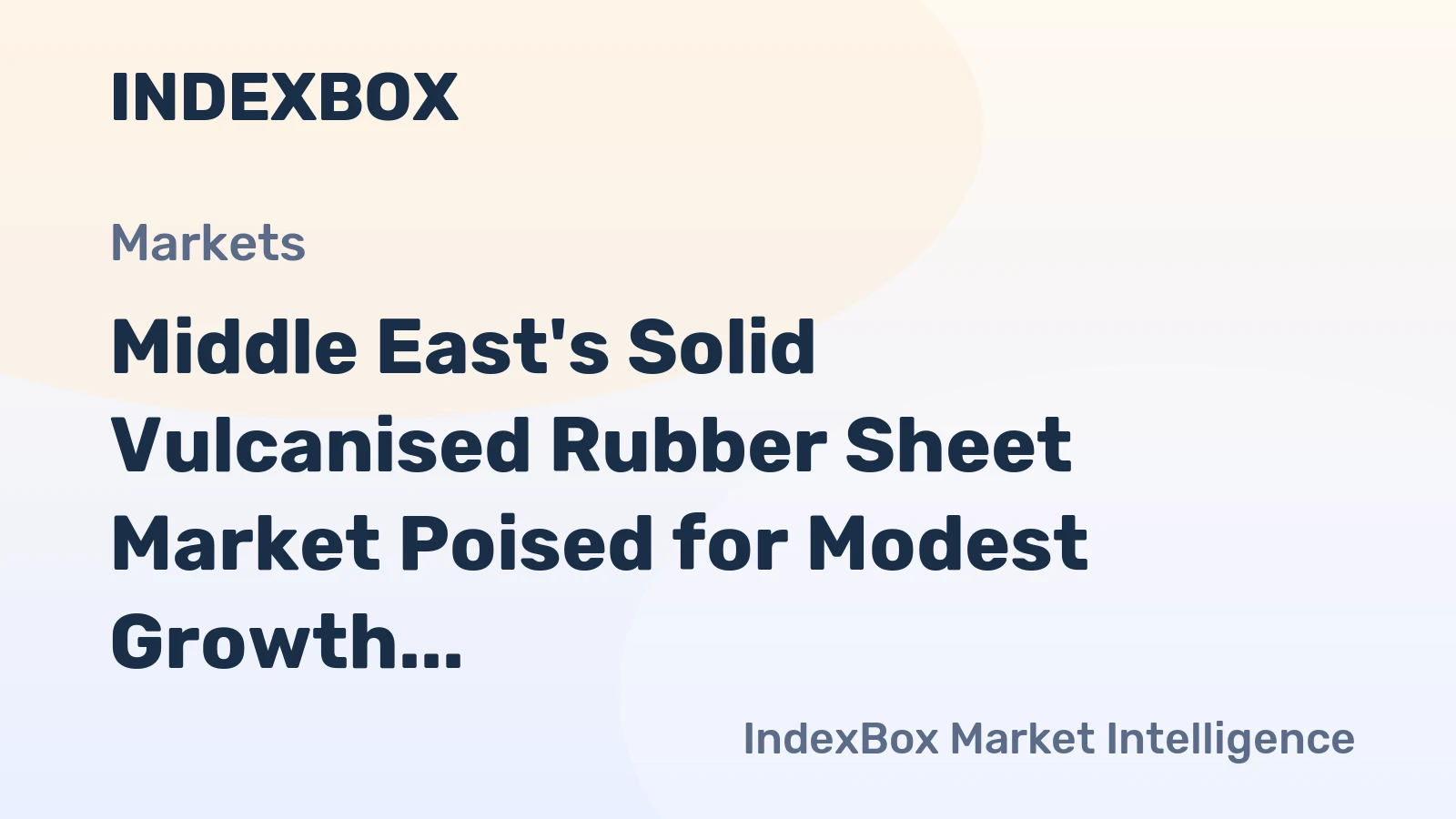 Middle East's Solid Vulcanised Rubber Sheet Market Poised for Modest Growth With 0.8% CAGR Through 2035