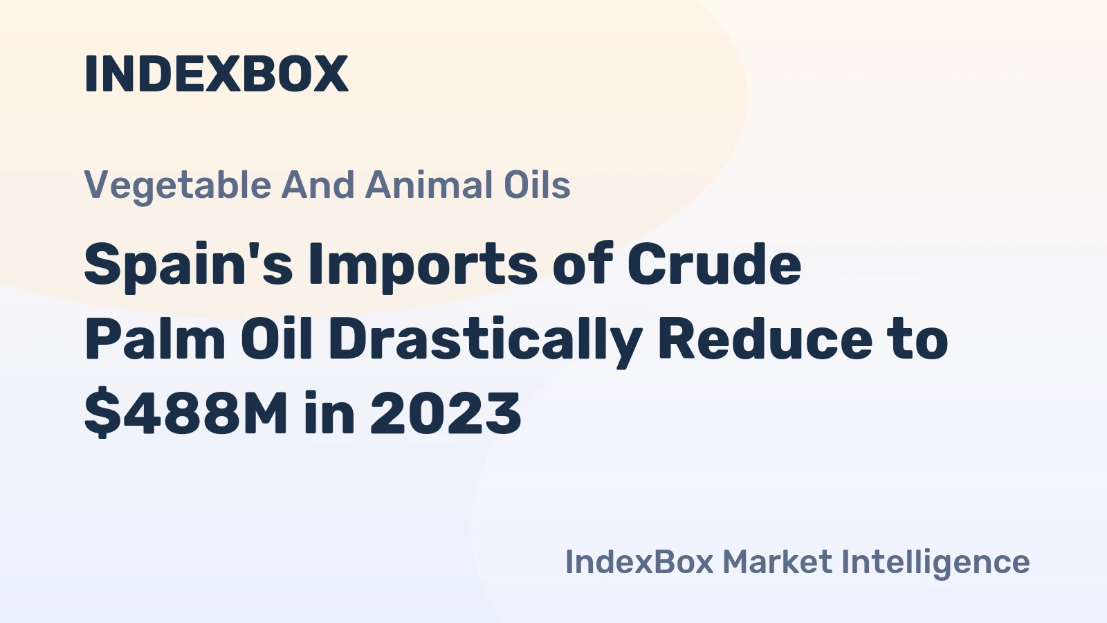 Spain's Imports of Crude Palm Oil Drastically Reduce to $488M in 2023