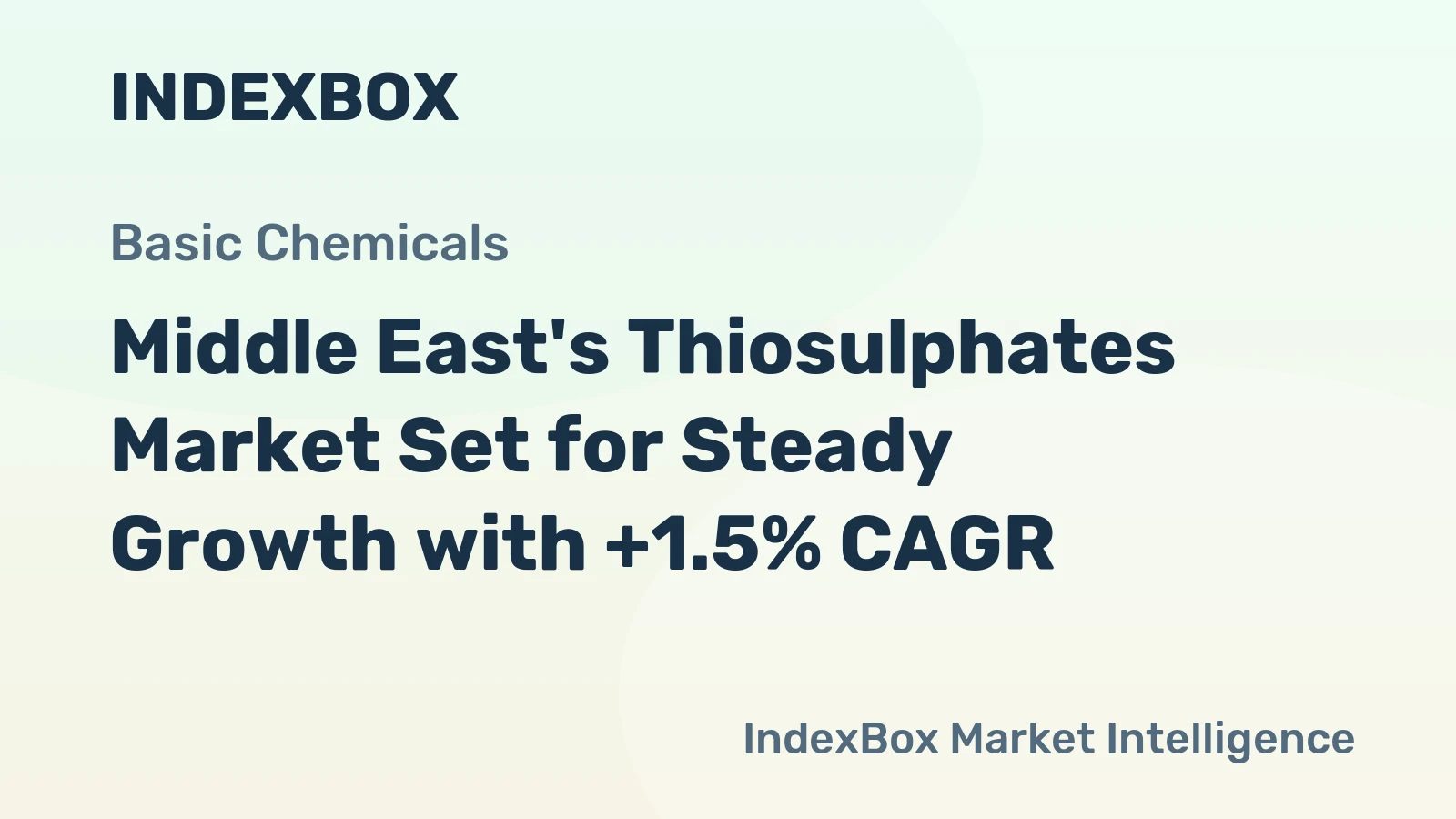 Middle East's Thiosulphates Market Set for Steady Growth with +1.5% CAGR