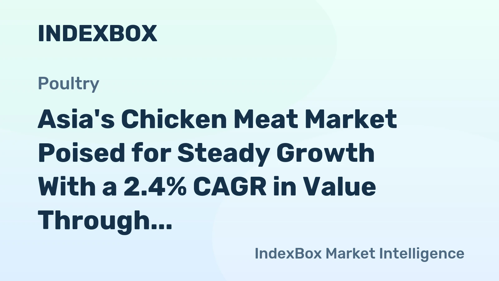 Asia's Chicken Meat Market Poised for Steady Growth With a 2.4% CAGR in Value Through 2035