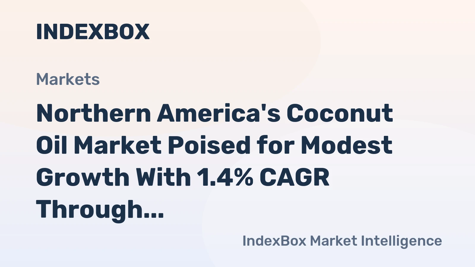 Northern America's Coconut Oil Market Poised for Modest Growth With 1.4% CAGR Through 2035