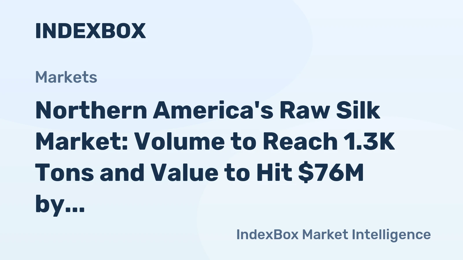 Northern America's Raw Silk Market: Volume to Reach 1.3K Tons and Value to Hit $76M by 2035