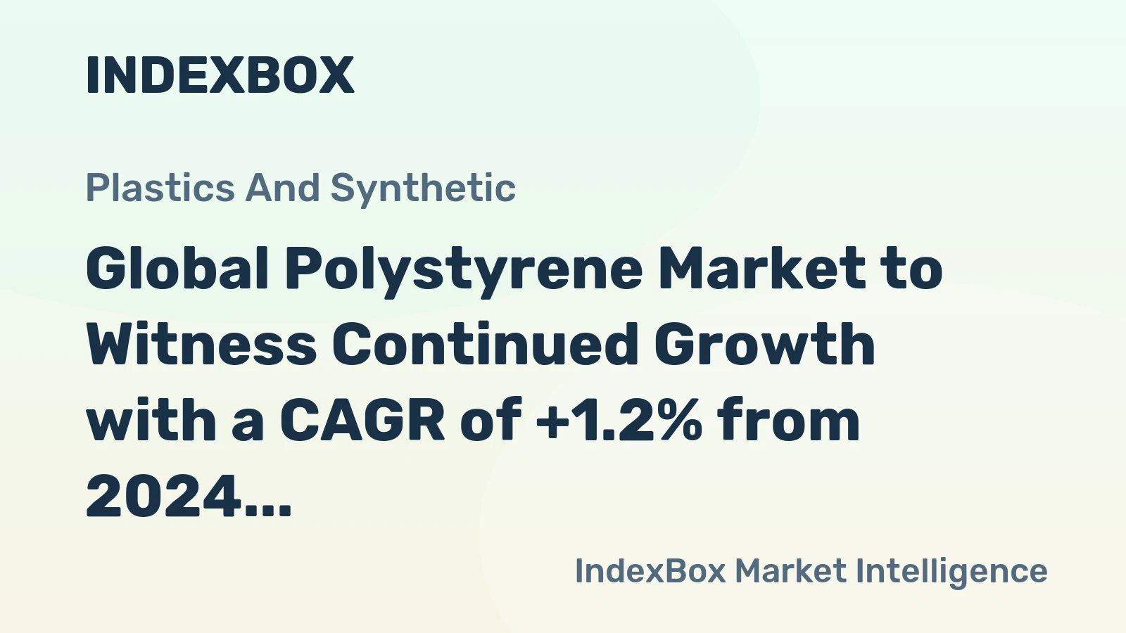 Global Polystyrene Market to Witness Continued Growth with a CAGR of +1.2% from 2024 to 2035