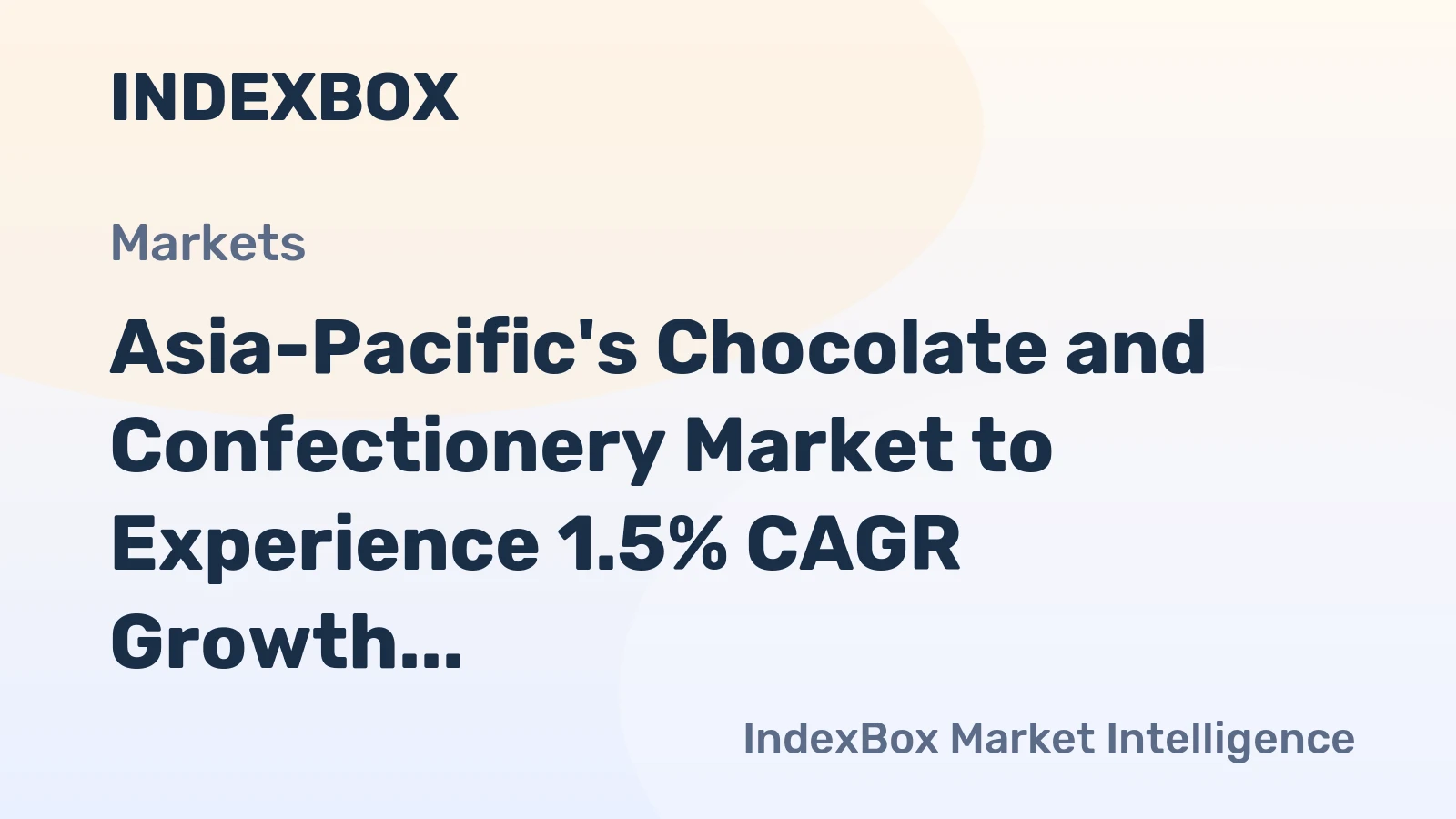 Asia-Pacific's Chocolate and Confectionery Market to Experience 1.5% CAGR Growth, Reaching 29M Tons by 2035