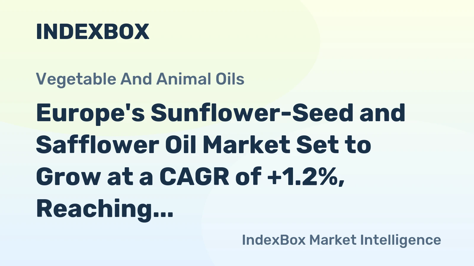 Europe's Sunflower-Seed and Safflower Oil Market Set to Grow at a CAGR of +1.2%, Reaching 16M Tons by 2035