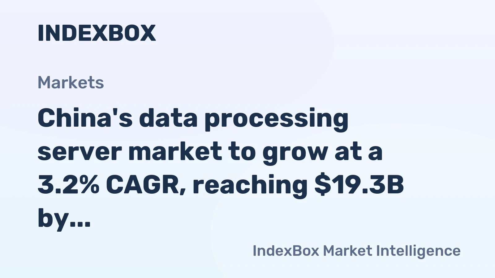 China's data processing server market to grow at a 3.2% CAGR, reaching $19.3B by 2035, driven by sustained demand.
