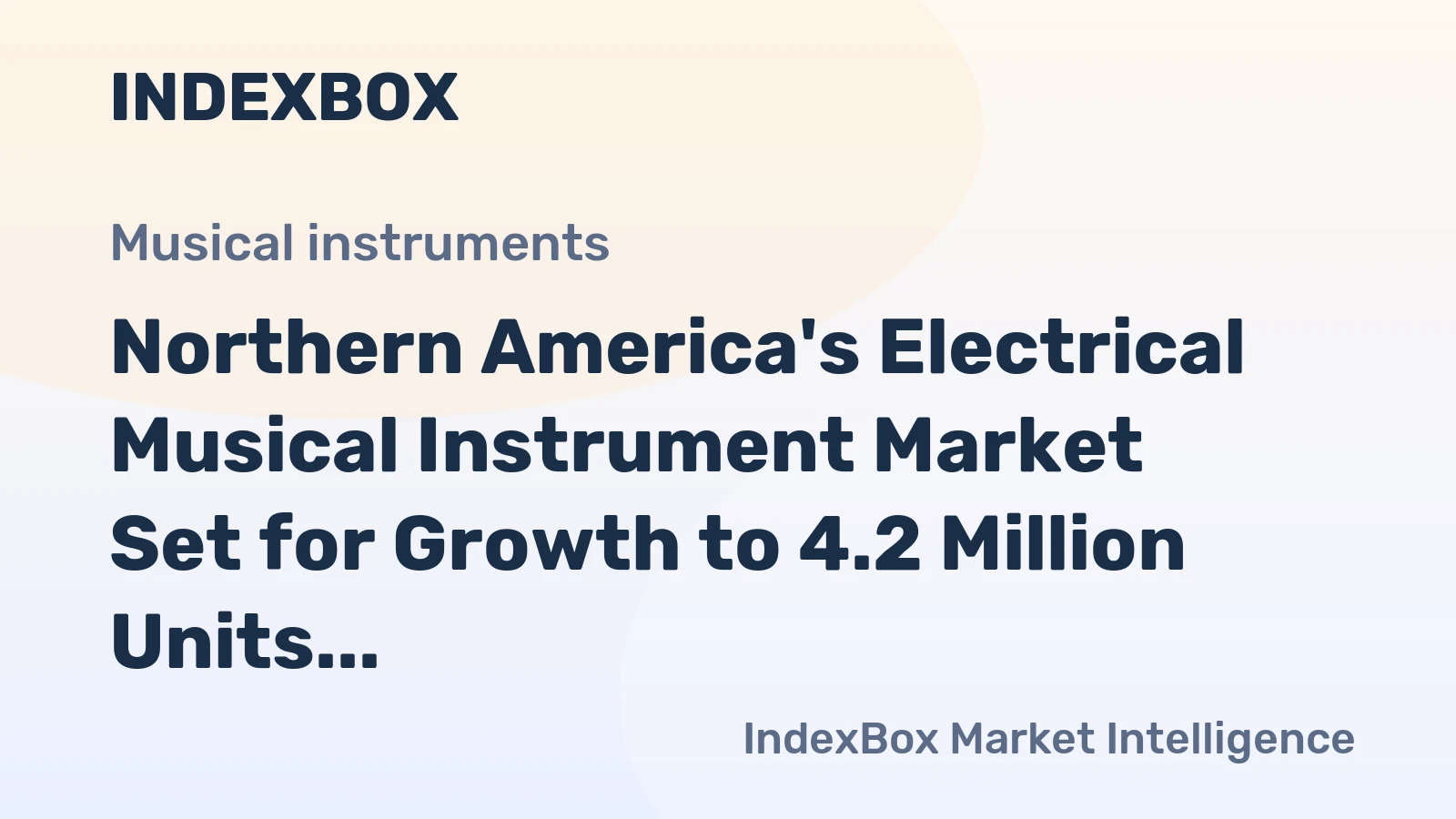 Northern America's Electrical Musical Instrument Market Set for Growth to 4.2 Million Units and $777 Million in Value