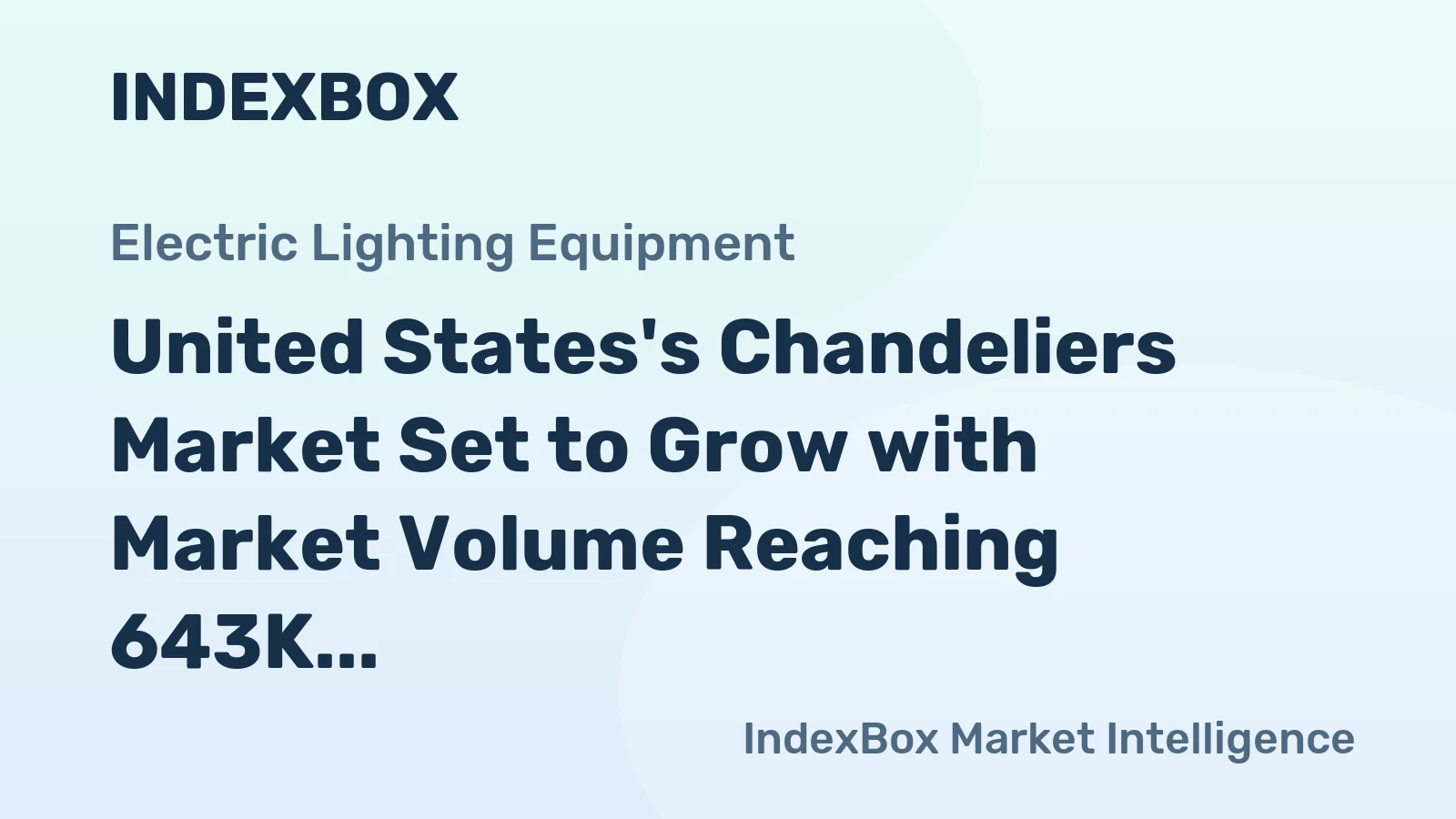 United States's Chandeliers Market Set to Grow with Market Volume Reaching 643K Tons and Market Value at $9.4B by 2035