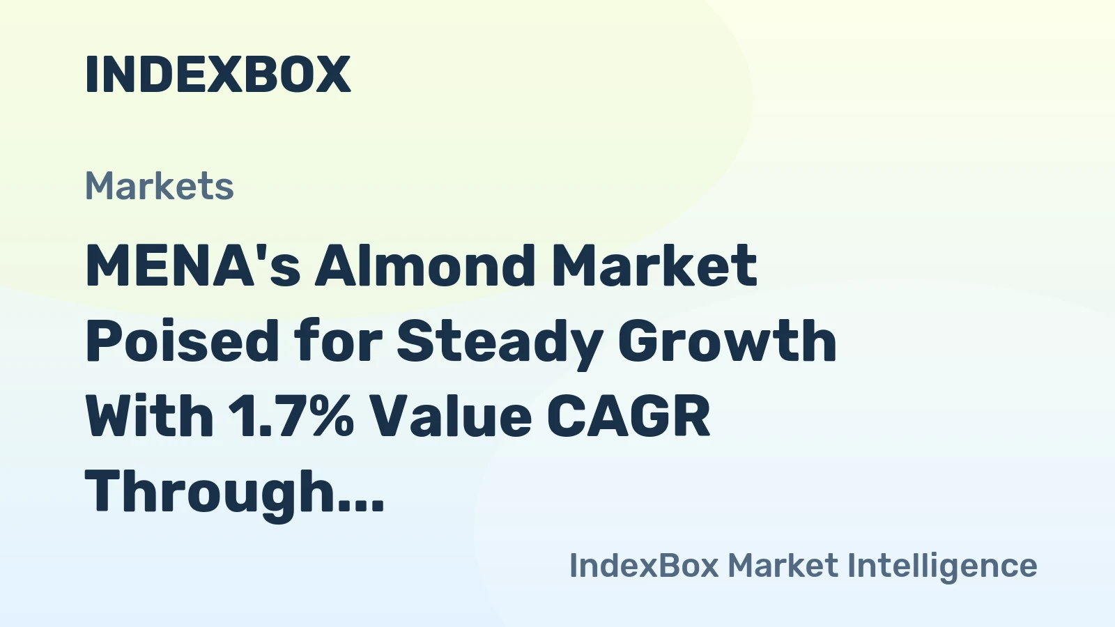 MENA's Almond Market Poised for Steady Growth With 1.7% Value CAGR Through 2035