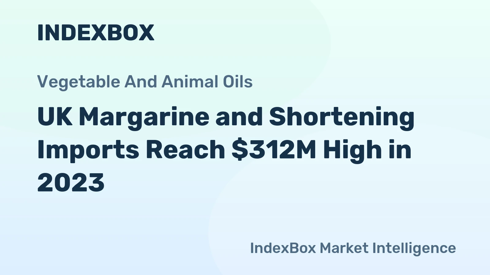 UK Margarine and Shortening Imports Reach $312M High in 2023