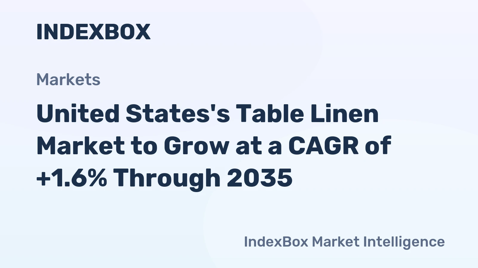 United States's Table Linen Market to Grow at a CAGR of +1.6% Through 2035