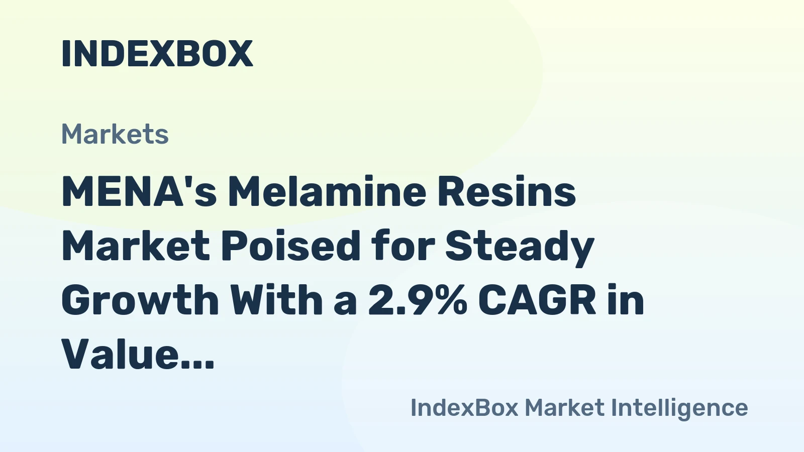 MENA's Melamine Resins Market Poised for Steady Growth With a 2.9% CAGR in Value Through 2035