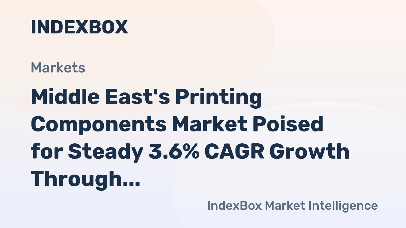 Middle East's Printing Components Market Poised for Steady 3.6% CAGR Growth Through 2035