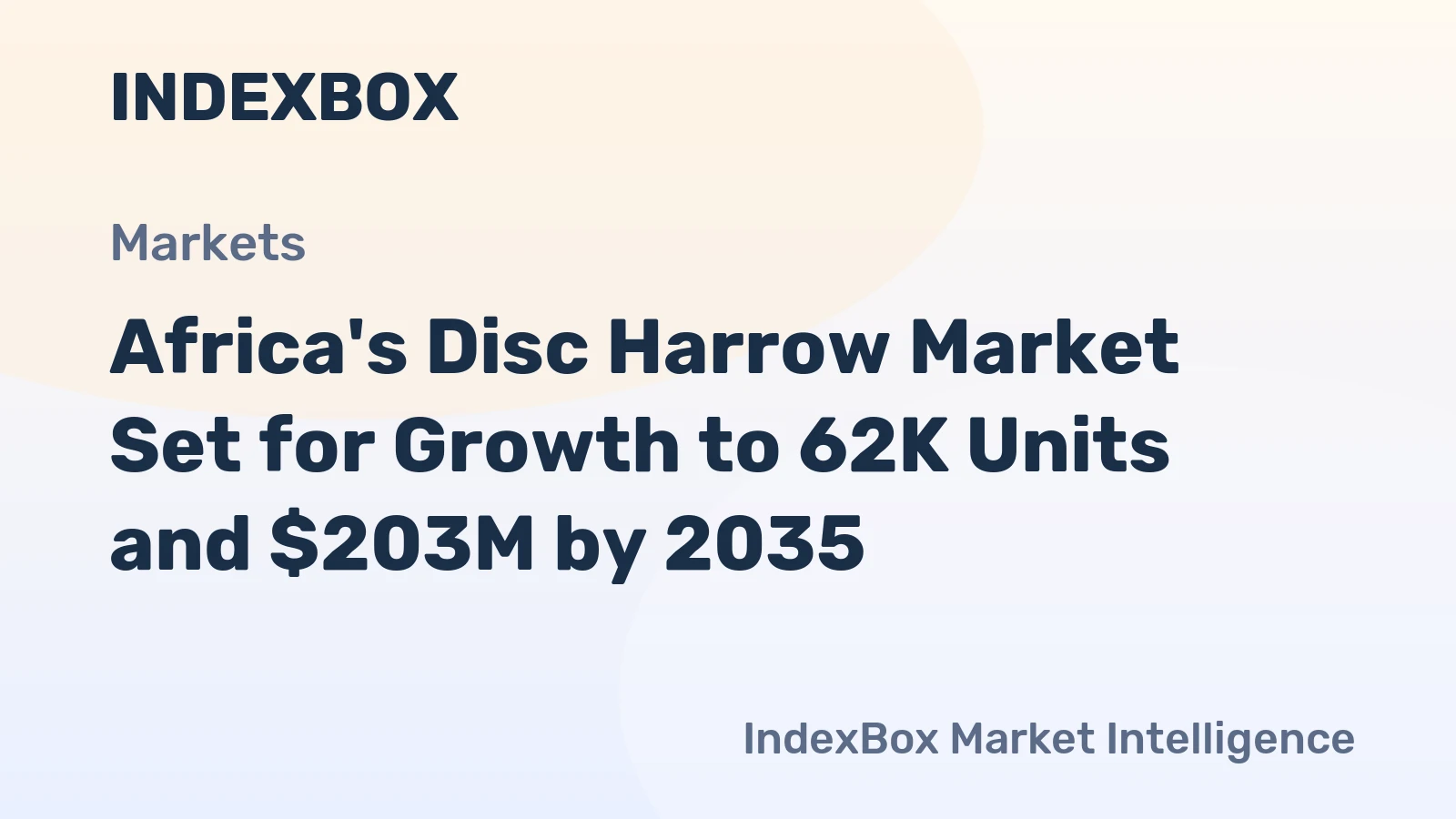 Africa's Disc Harrow Market Set for Growth to 62K Units and $203M by 2035