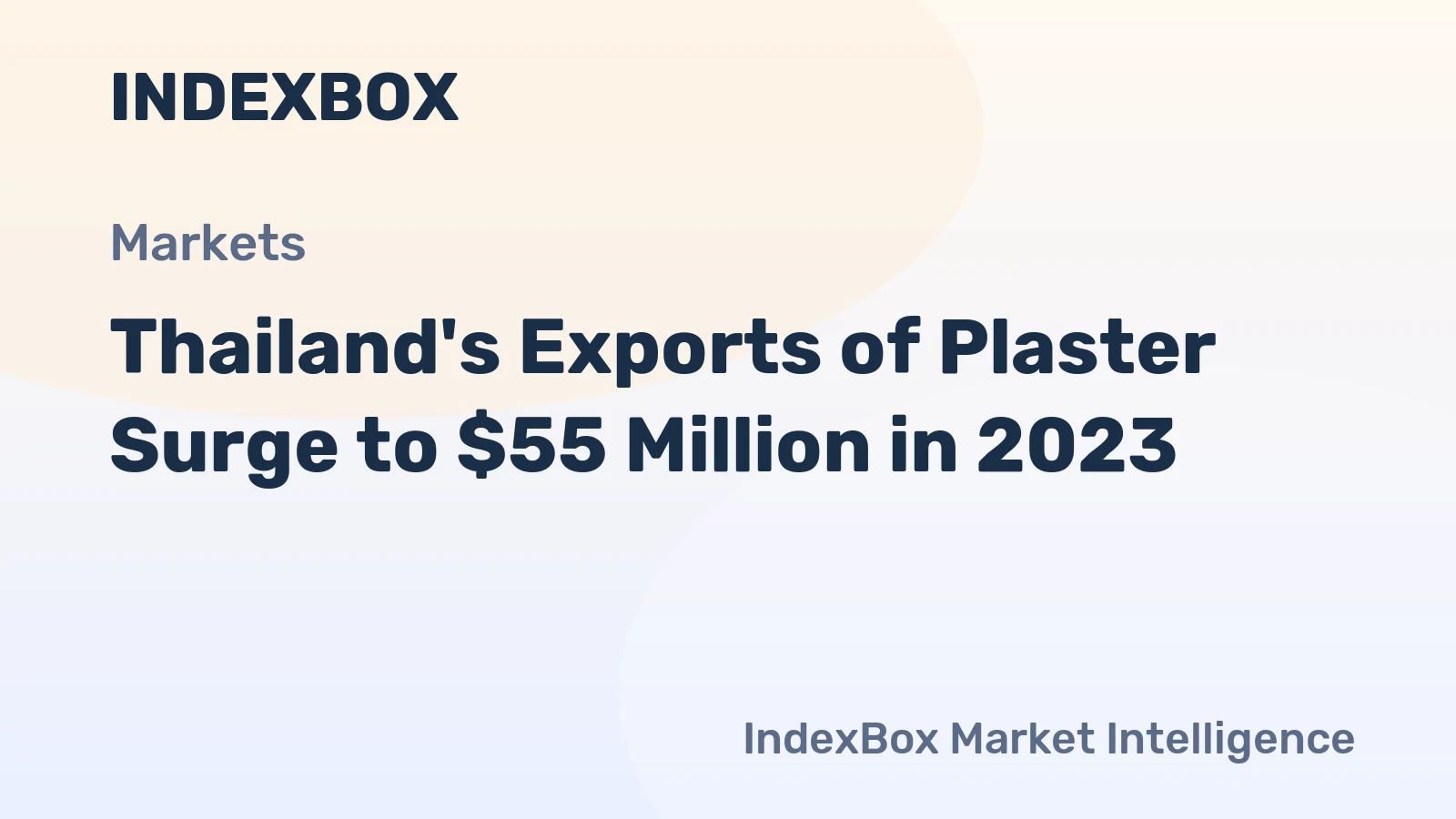 Thailand's Exports of Plaster Surge to $55 Million in 2023