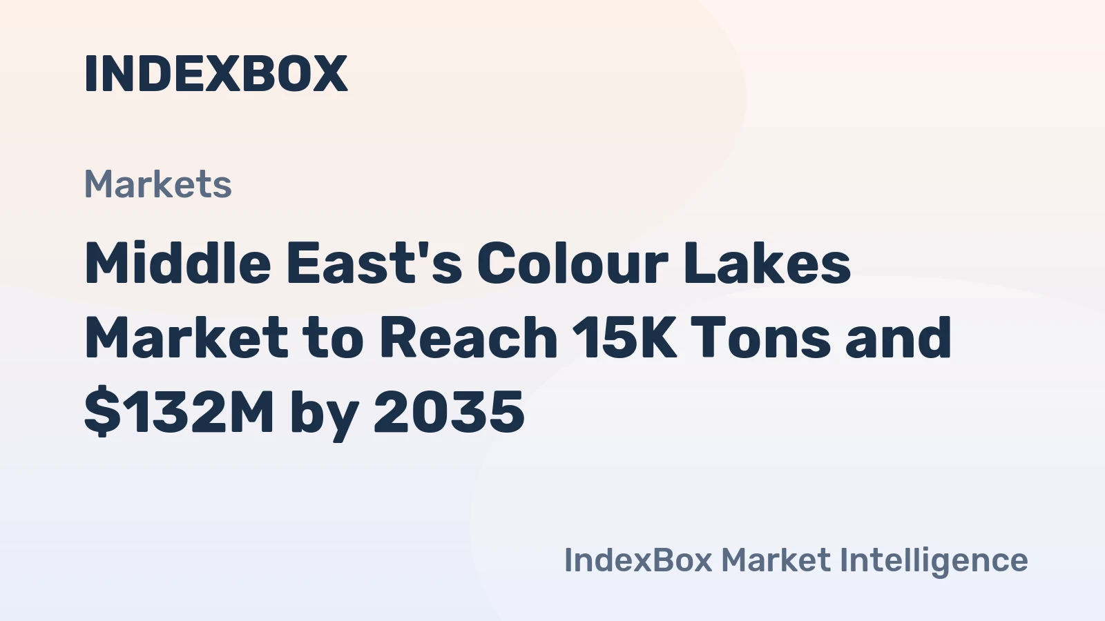 Middle East's Colour Lakes Market to Reach 15K Tons and $132M by 2035