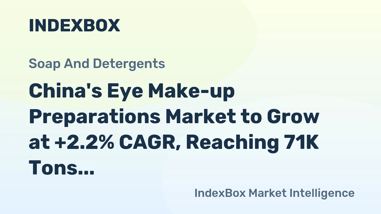 China's Eye Make-up Preparations Market to Grow at +2.2% CAGR, Reaching 71K Tons by 2035