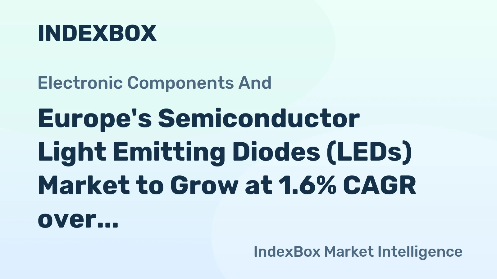 Europe's Semiconductor Light Emitting Diodes (LEDs) Market to Grow at 1.6% CAGR over the Next Decade