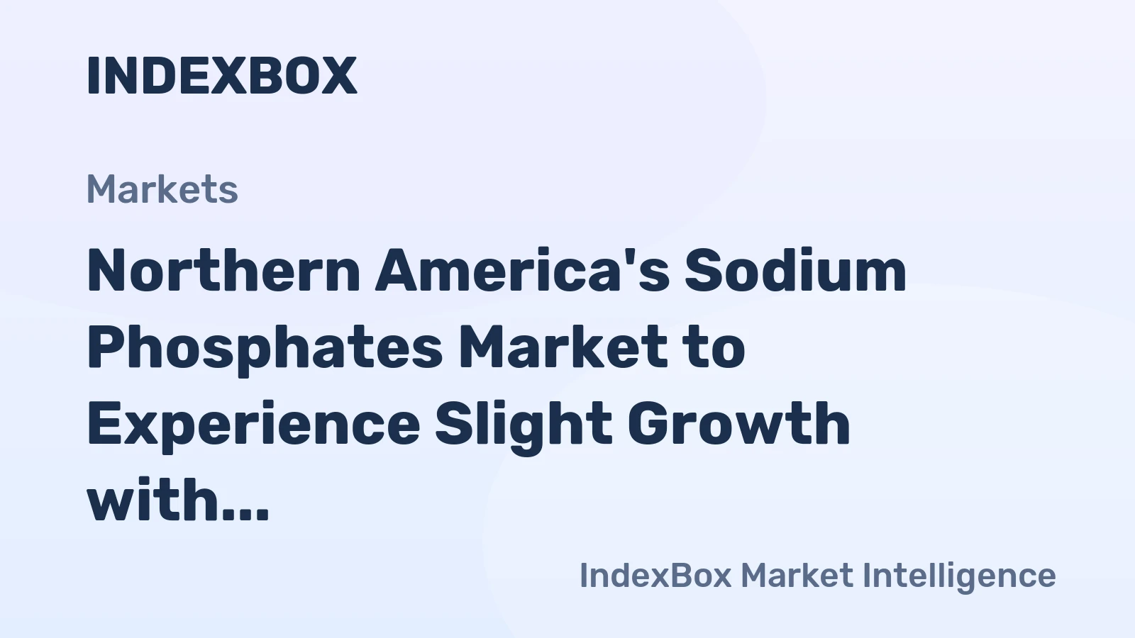 Northern America's Sodium Phosphates Market to Experience Slight Growth with +0.1% CAGR
