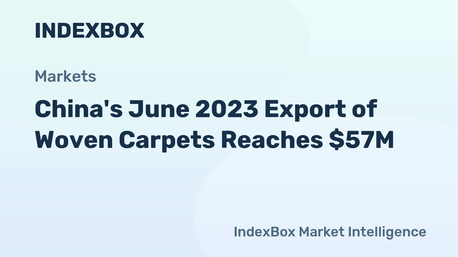 China's June 2023 Export of Woven Carpets Reaches $57M