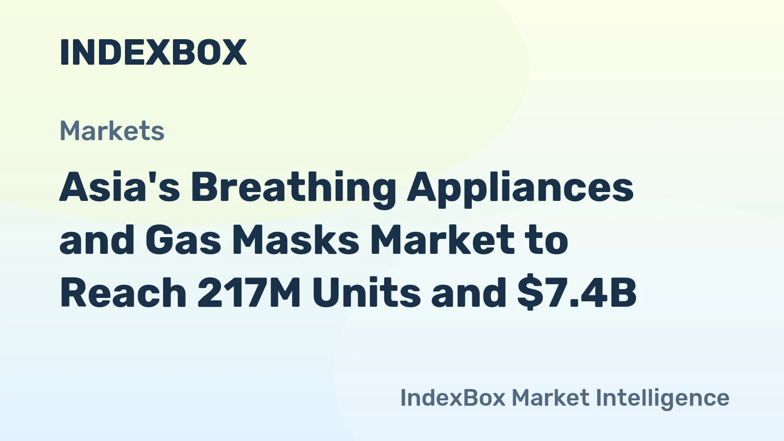 Asia's Breathing Appliances and Gas Masks Market to Reach 217M Units and $7.4B