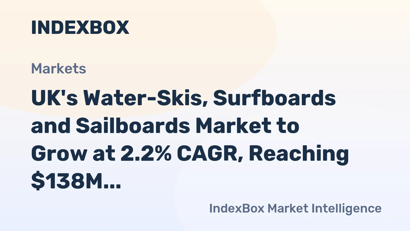 UK's Water-Skis, Surfboards and Sailboards Market to Grow at 2.2% CAGR, Reaching $138M by 2035
