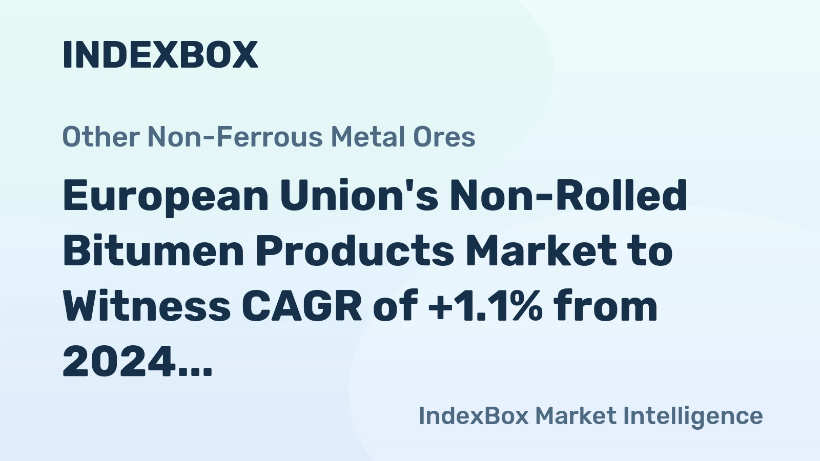 European Union's Non-Rolled Bitumen Products Market to Witness CAGR of +1.1% from 2024 to 2035