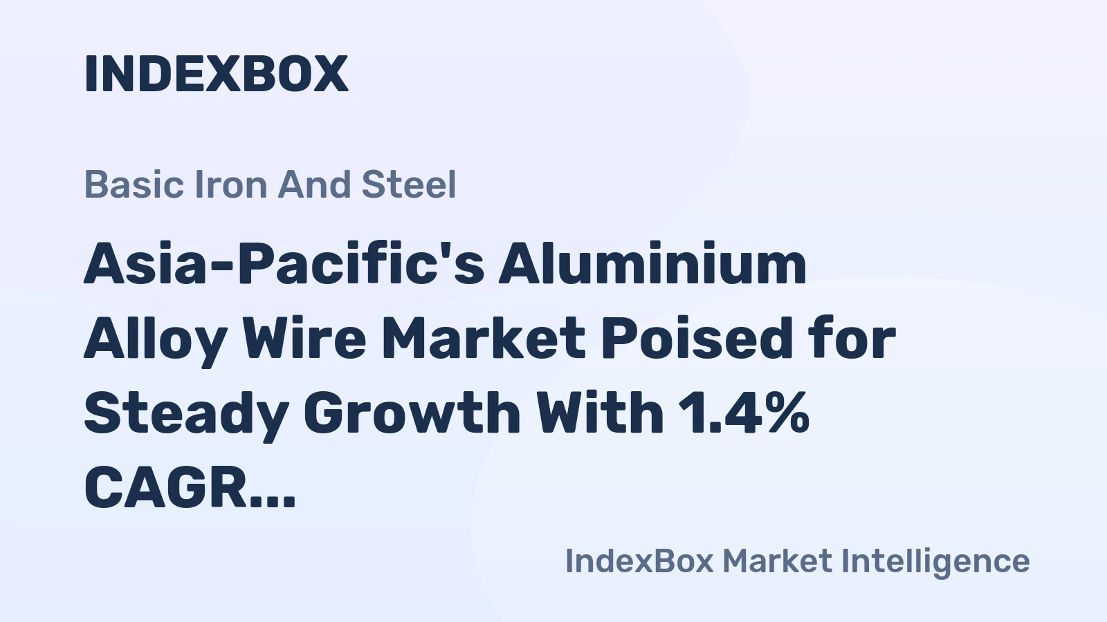 Asia-Pacific's Aluminium Alloy Wire Market Poised for Steady Growth With 1.4% CAGR Through 2035