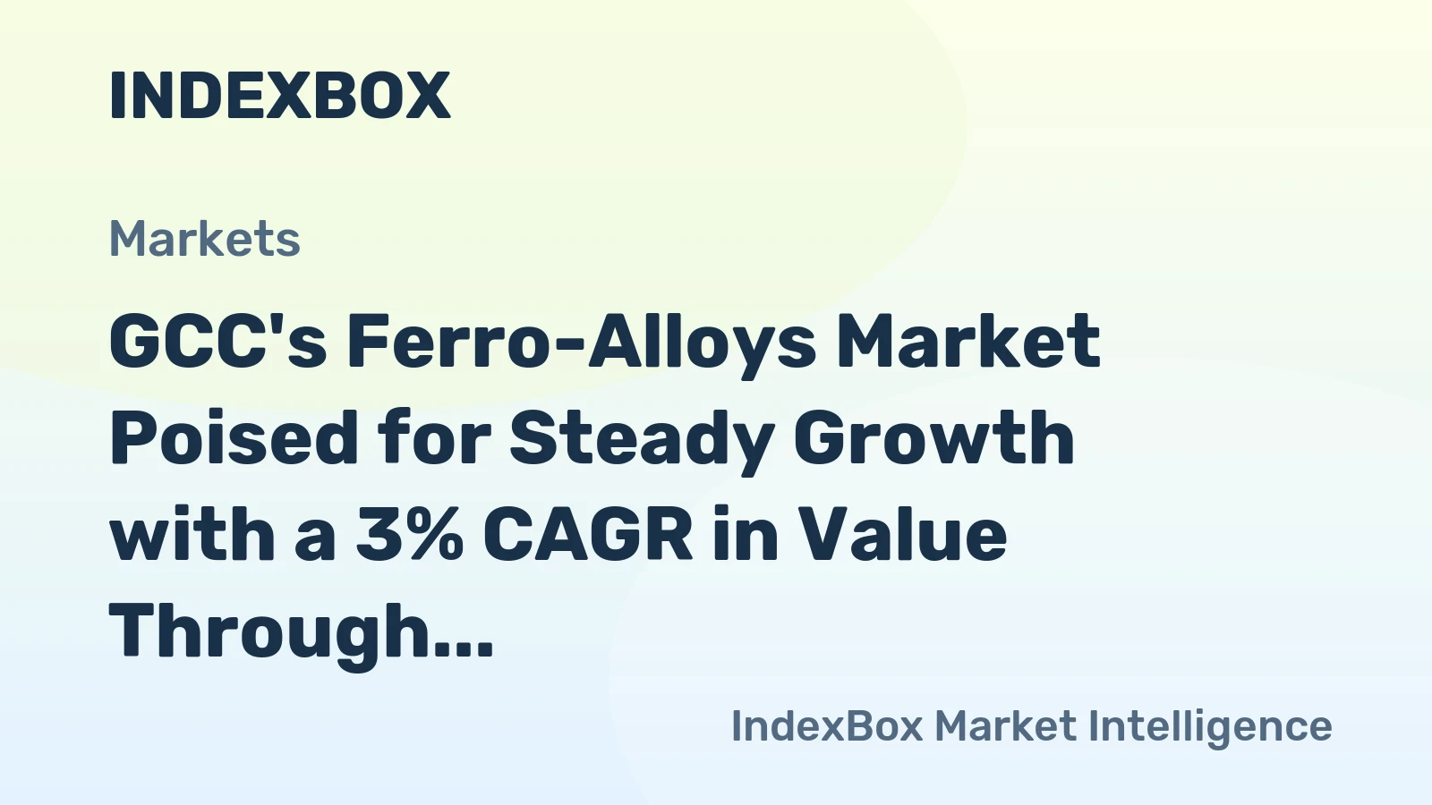 GCC's Ferro-Alloys Market Poised for Steady Growth with a 3% CAGR in Value Through 2035