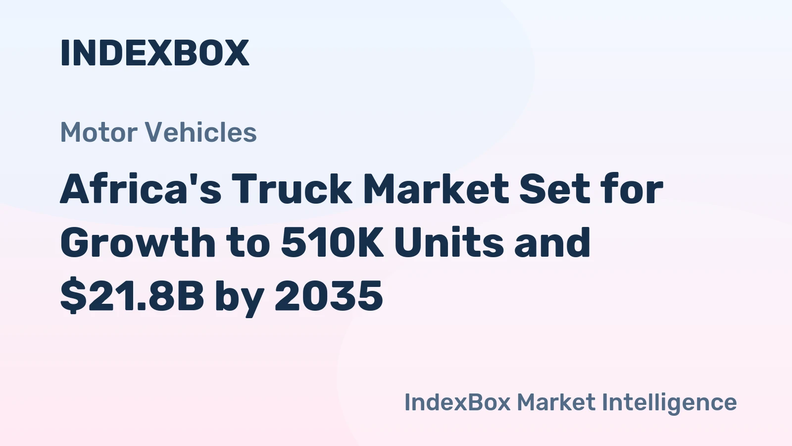 Africa's Truck Market Set for Growth to 510K Units and $21.8B by 2035