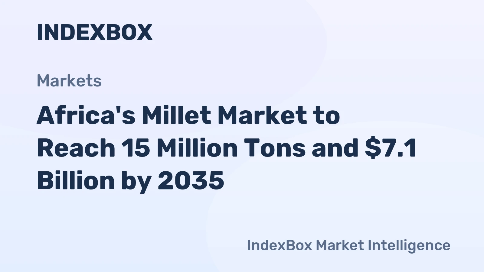 Africa's Millet Market to Reach 15 Million Tons and $7.1 Billion by 2035
