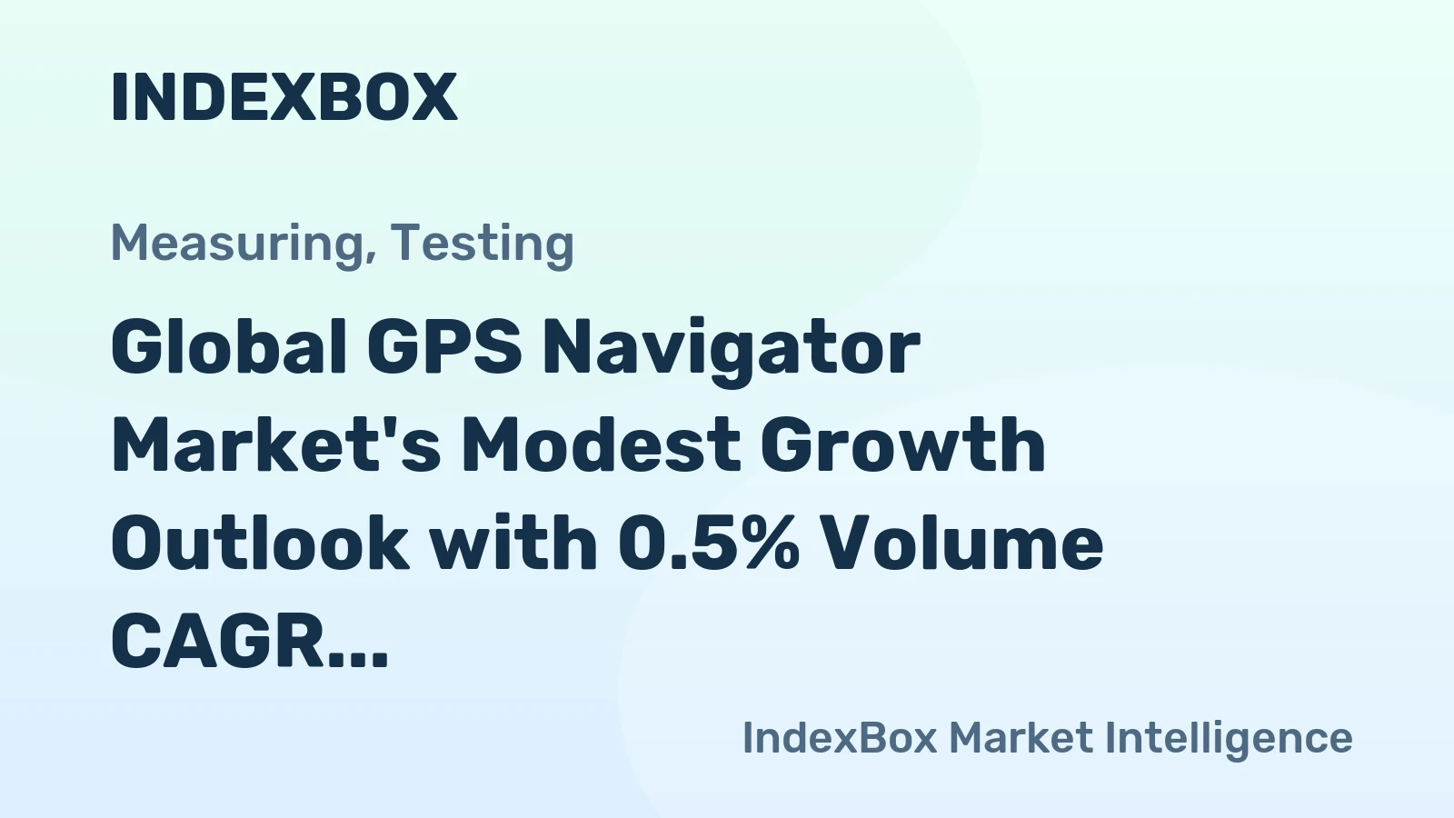 Global GPS Navigator Market's Modest Growth Outlook with 0.5% Volume CAGR Through 2035
