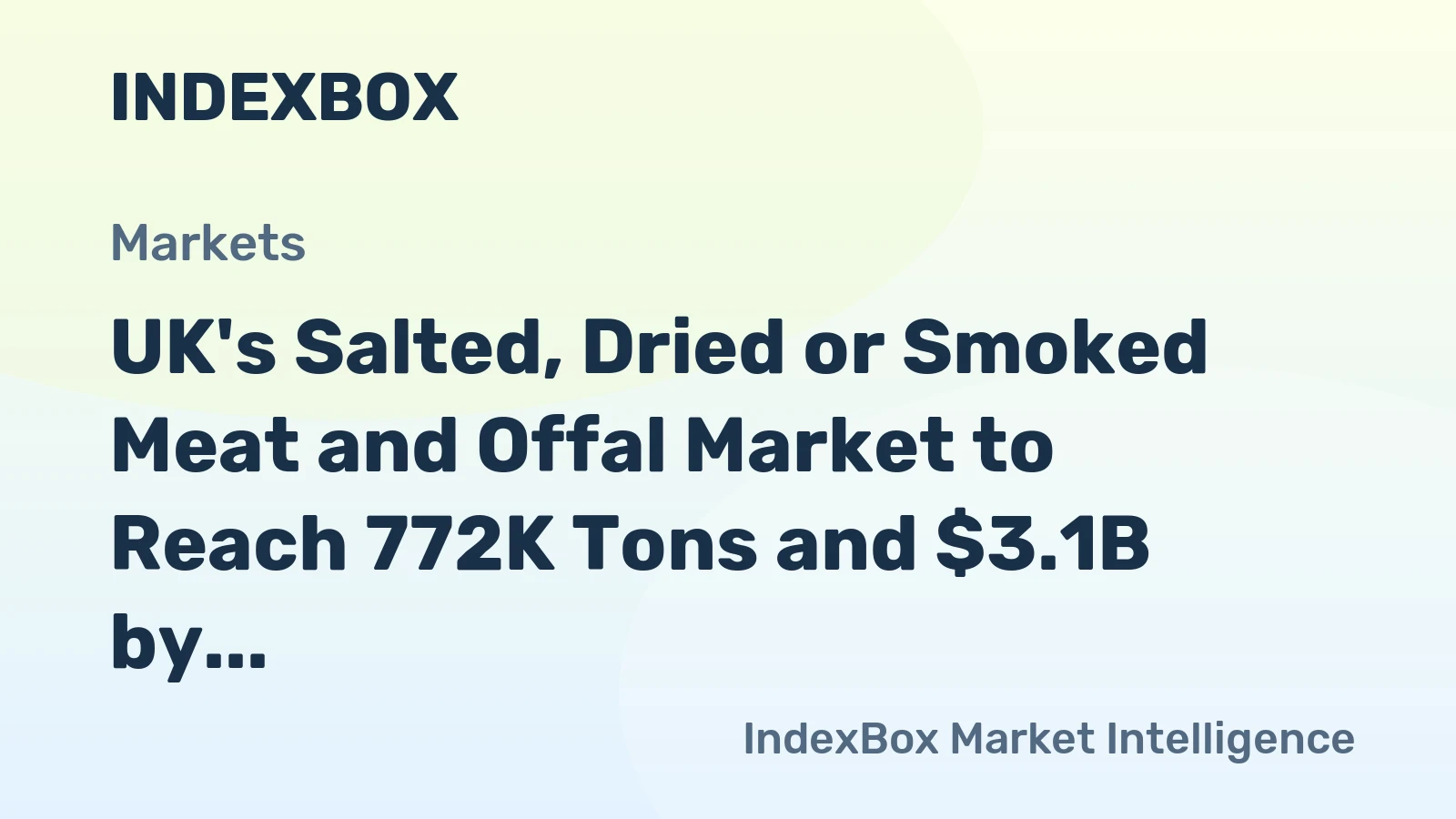 UK's Salted, Dried or Smoked Meat and Offal Market to Reach 772K Tons and $3.1B by 2035