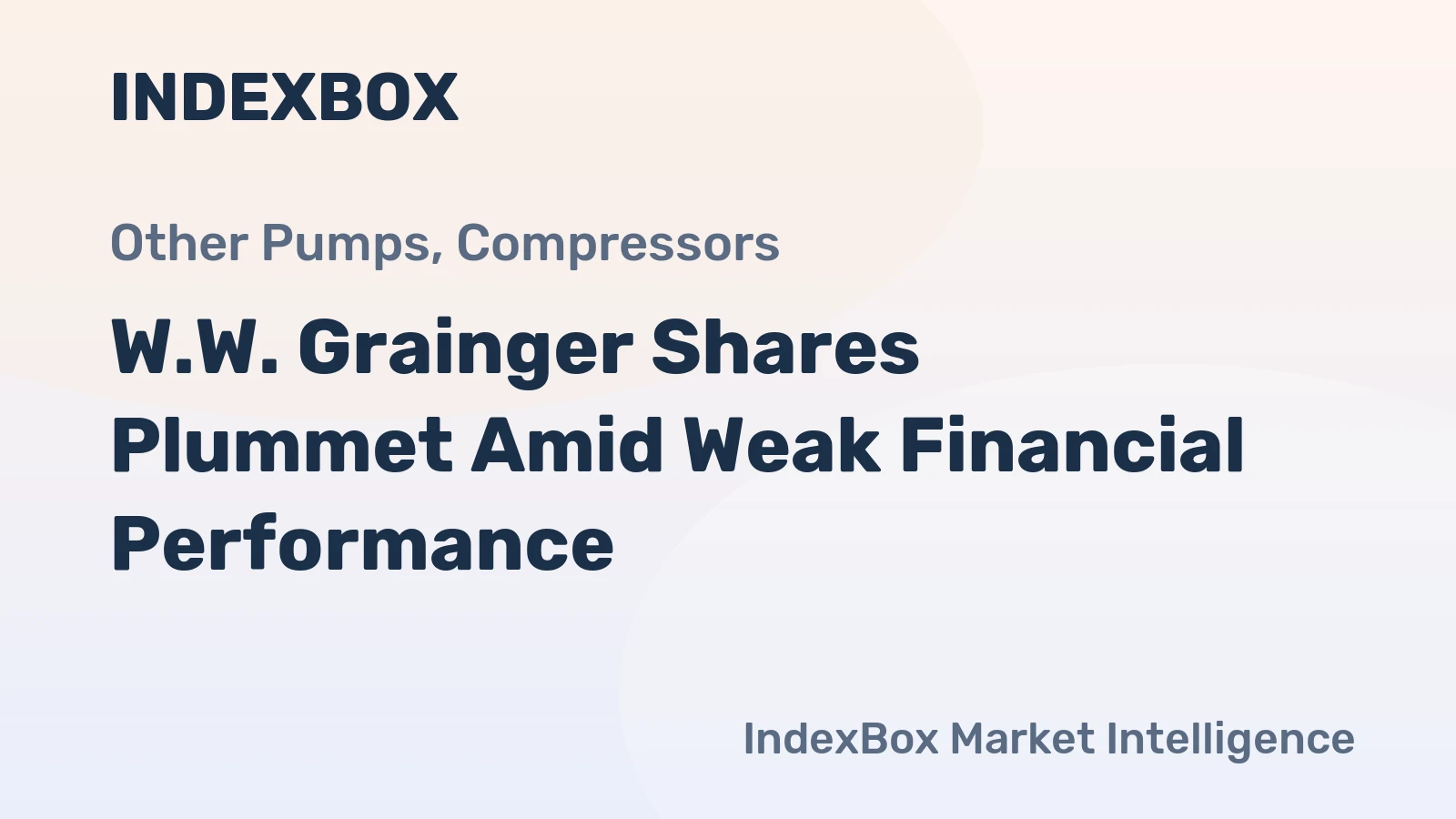 W.W. Grainger Shares Plummet Amid Weak Financial Performance