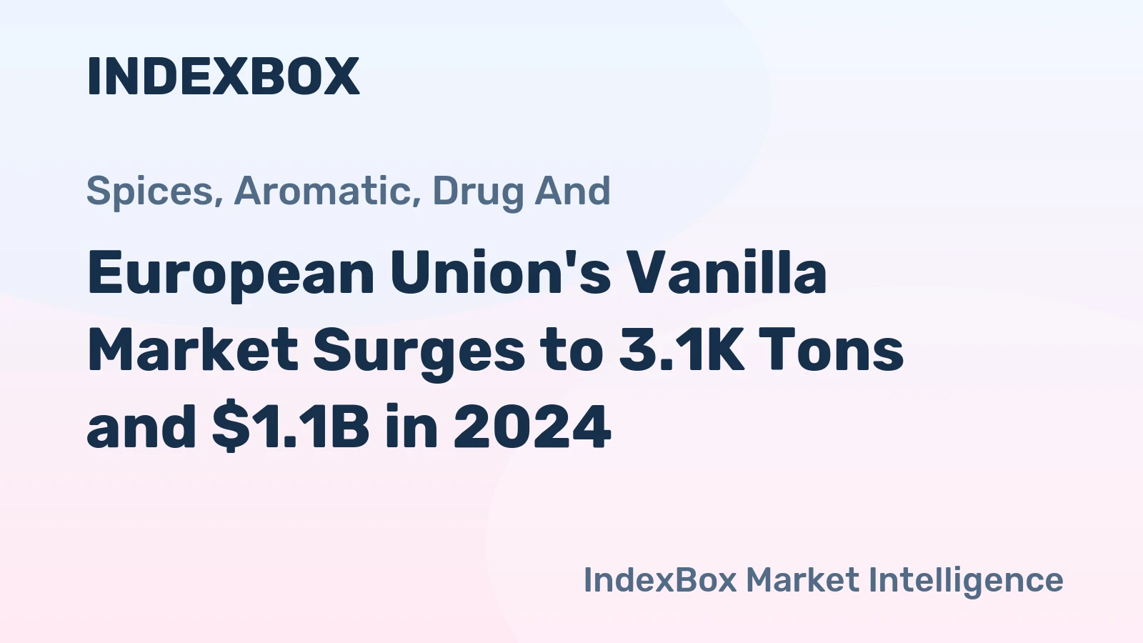 European Union's Vanilla Market Surges to 3.1K Tons and $1.1B in 2024