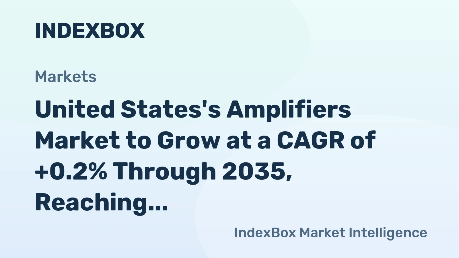 United States's Amplifiers Market to Grow at a CAGR of +0.2% Through 2035, Reaching $965M in Value