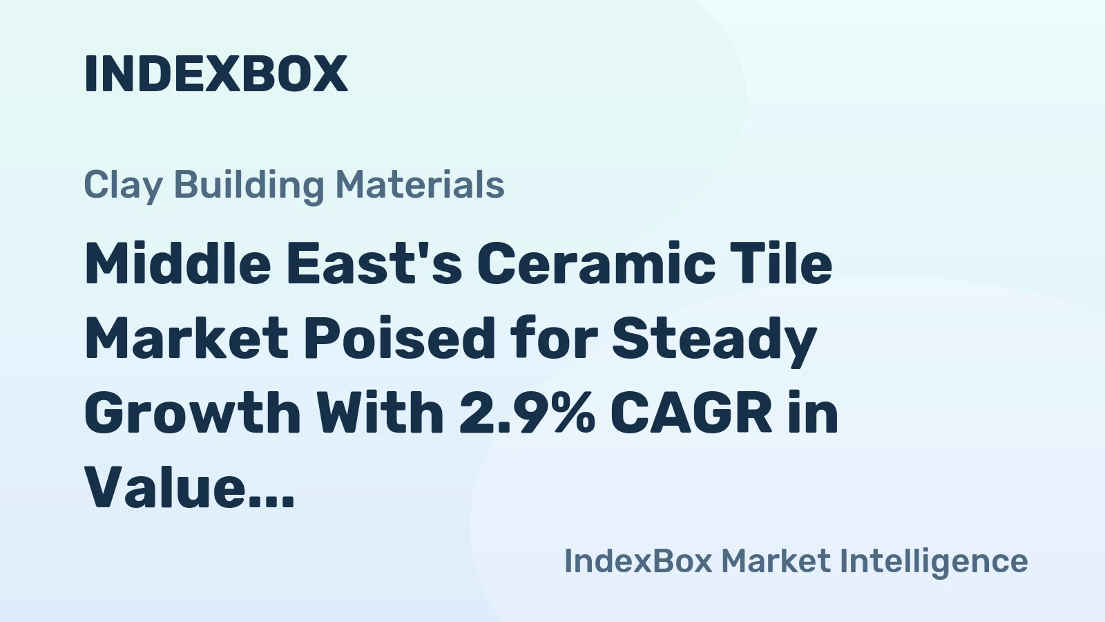 Middle East's Ceramic Tile Market Poised for Steady Growth With 2.9% CAGR in Value Through 2035