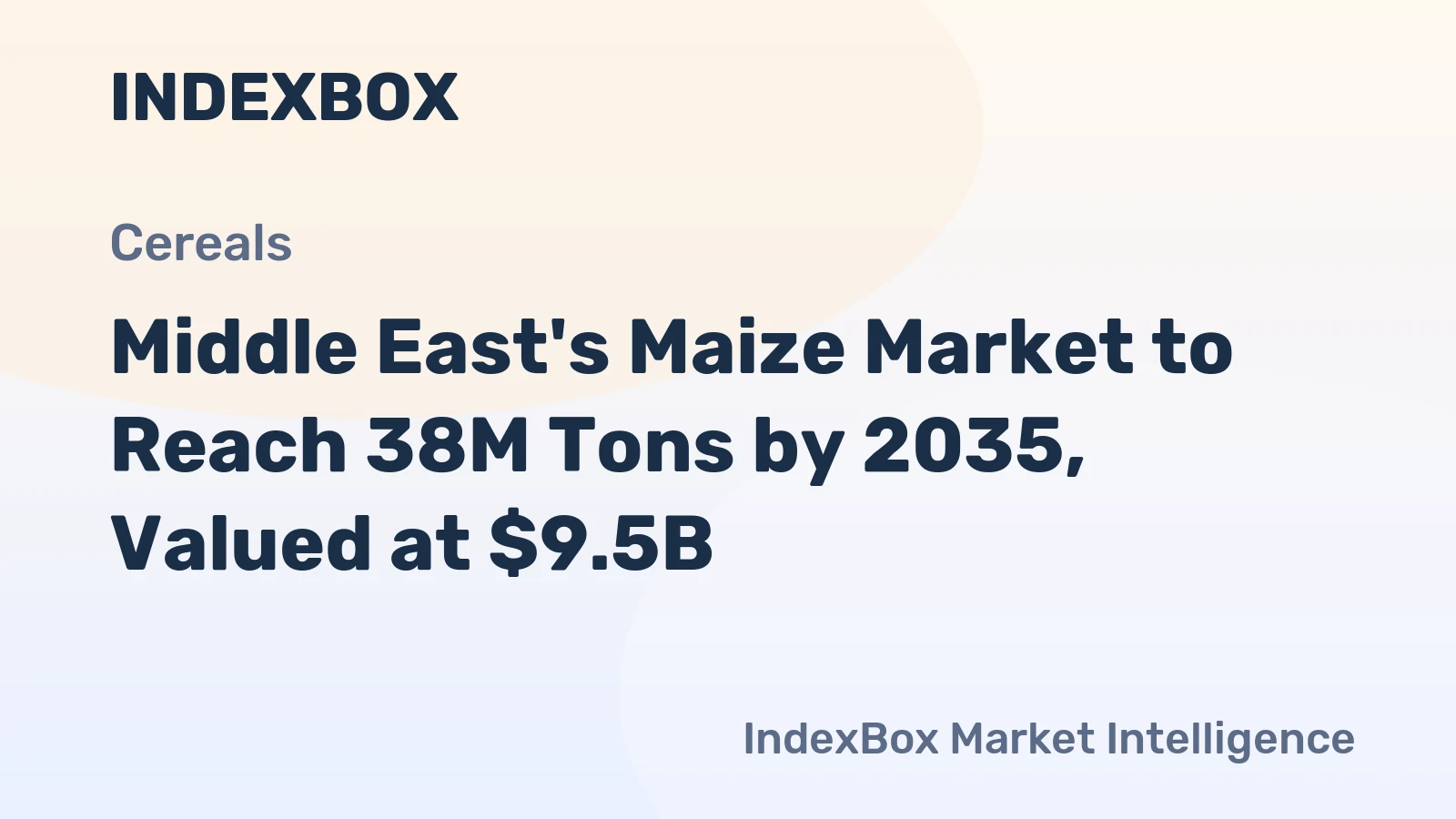 Middle East's Maize Market to Reach 38M Tons by 2035, Valued at $9.5B