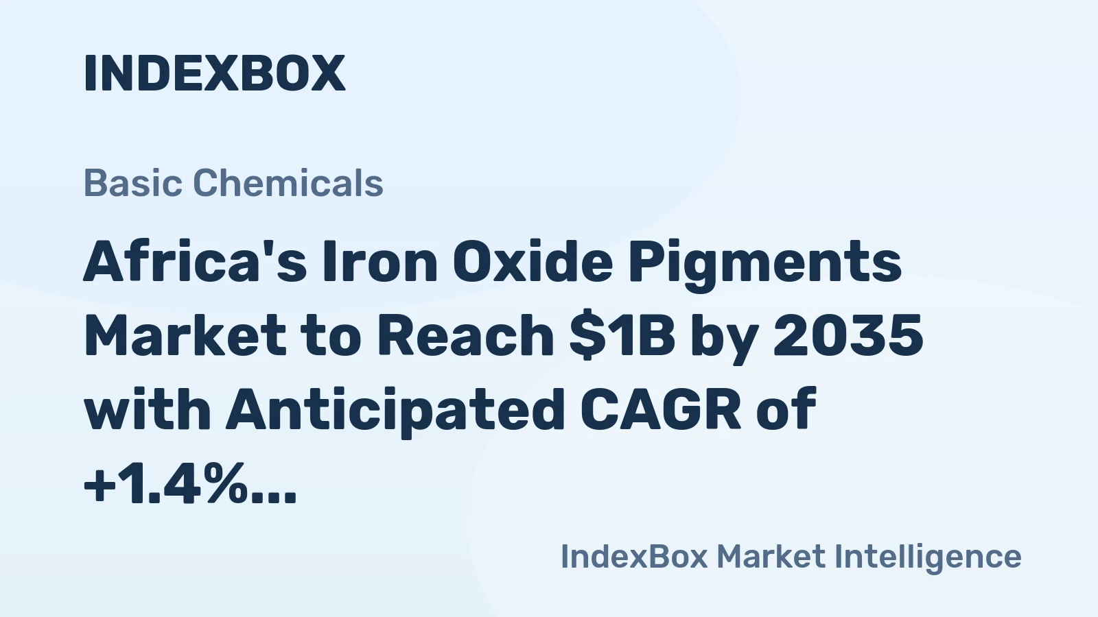 Africa's Iron Oxide Pigments Market to Reach $1B by 2035 with Anticipated CAGR of +1.4%