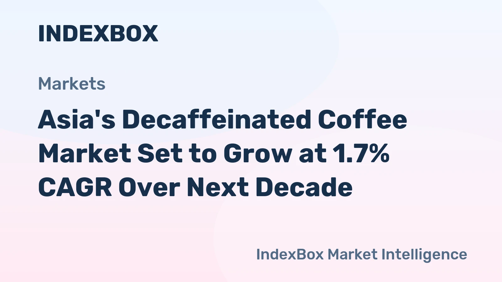 Asia's Decaffeinated Coffee Market Set to Grow at 1.7% CAGR Over Next Decade